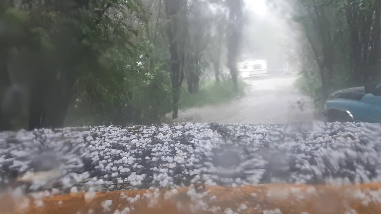 Frig pile of hail in the bus. - YouTube