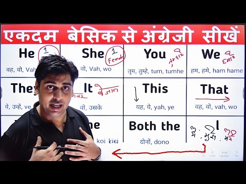English को ABCD से सीखो ▪️ Pronouns He, She, It, The etc... पहली क्लास से बोलना सीखो #sartazclasses