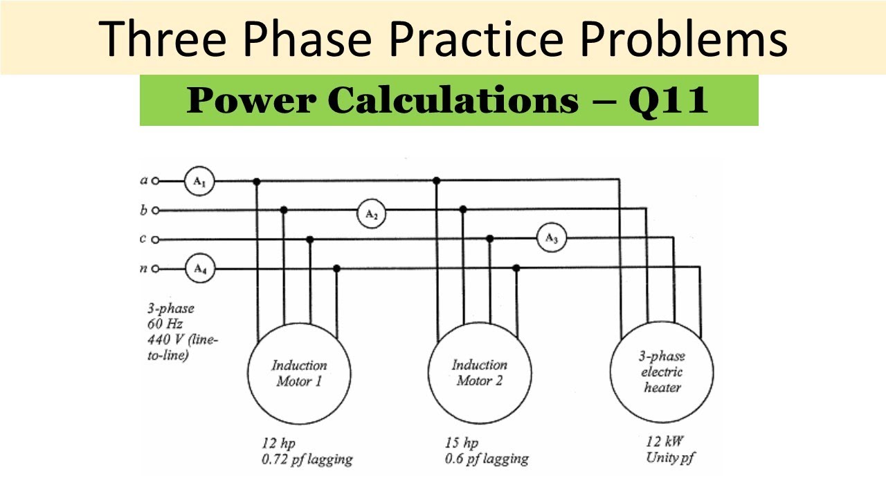 Three phase circuit - Question no. 11 - YouTube