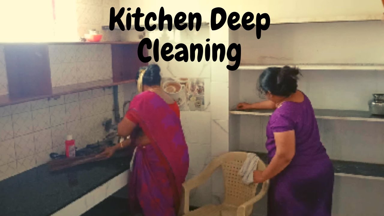 Deep Kitchen Cleaning / South Indian Mom and Me / Motivational Video ...
