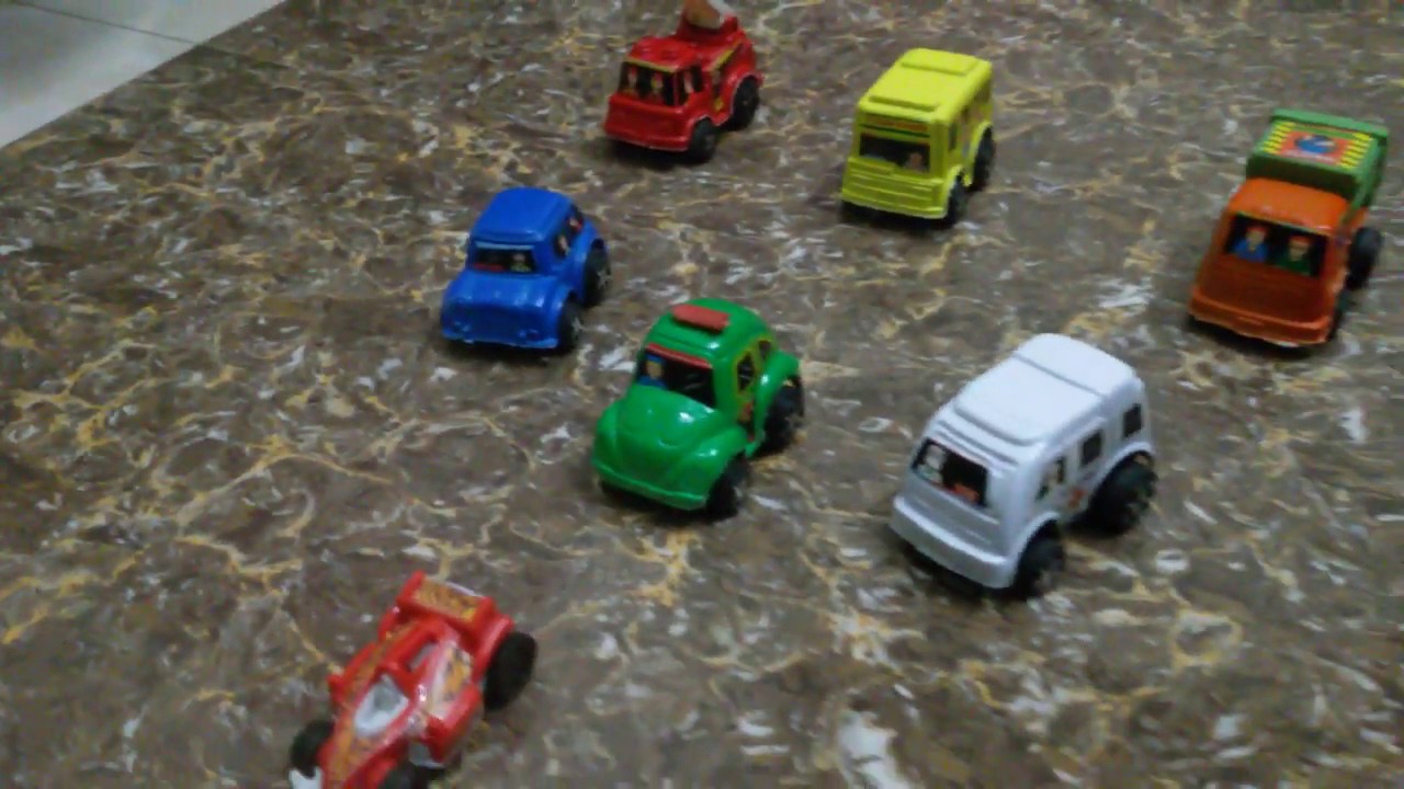 Fire Truck, Tractor, Train, Police Cars, Garbage Trucks & Excavator Toy ...