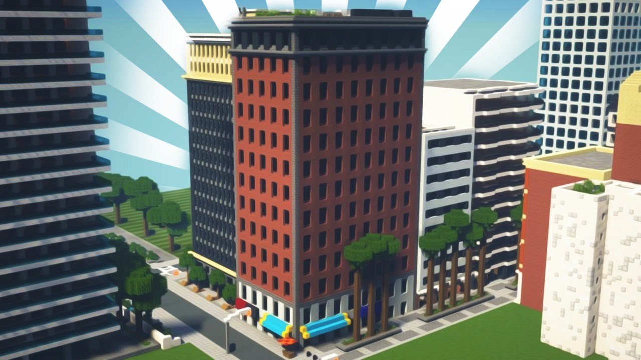 How to BUILD a DOWNTOWN BUILDING in Minecraft | EASY - YouTube