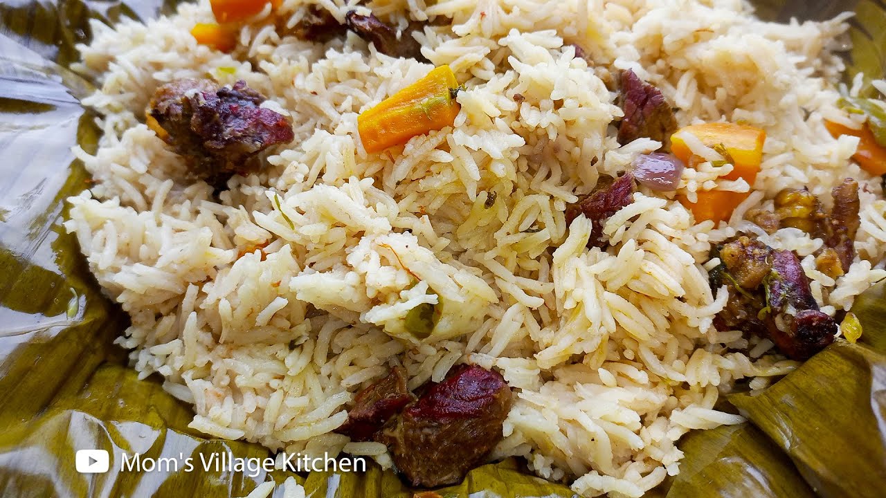 How To Prepare Rice Luwombo with Beef - Okufumba Oluwombo - African ...