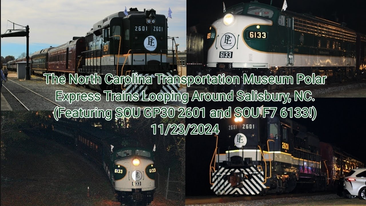 North Carolina Transportation Museum Polar Express Trains Led By The ...