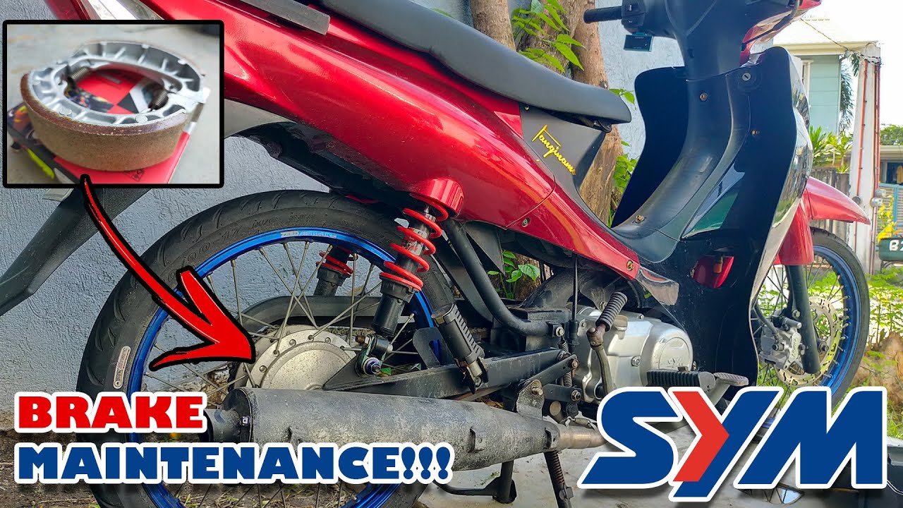 BRAKE MAINTENANCE|SYM BONUS 100 - YouTube