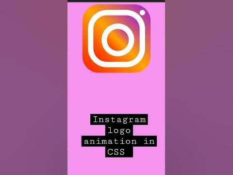 Instagram logo animation in CSS HTML - YouTube