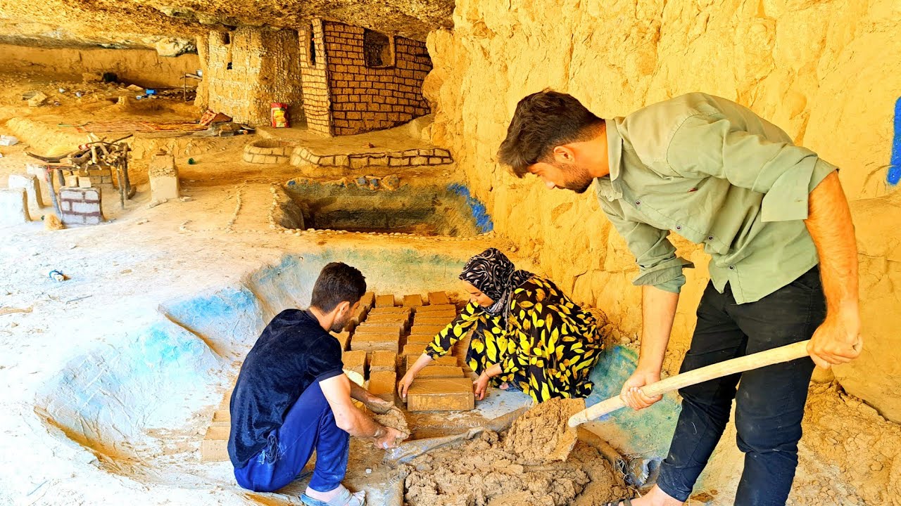 Nomadic lifestyle: how to build a house in a cave? - YouTube