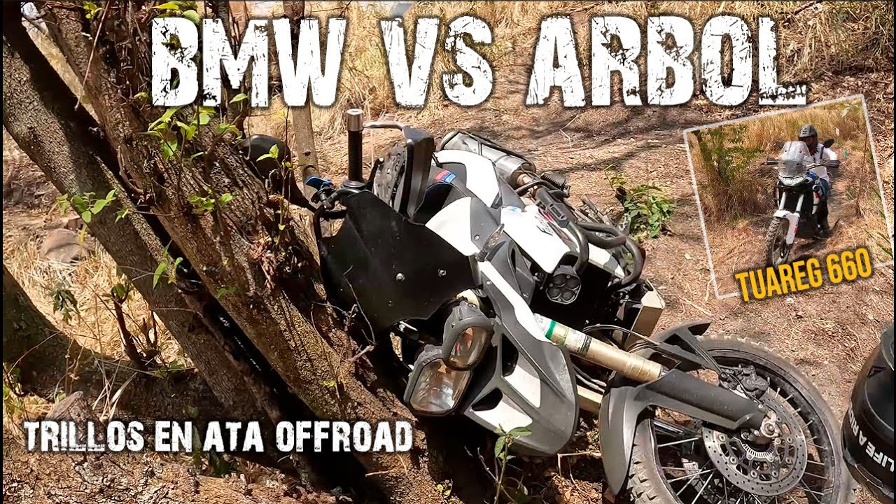 BMW vs ARBOL 😱😭| TRILLOS EN ATA | Probando la Aprilia Tuareg 660 ...
