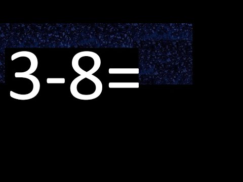 3 minus 8 . Adding and subtracting negative numbers ,theree minus eight ...