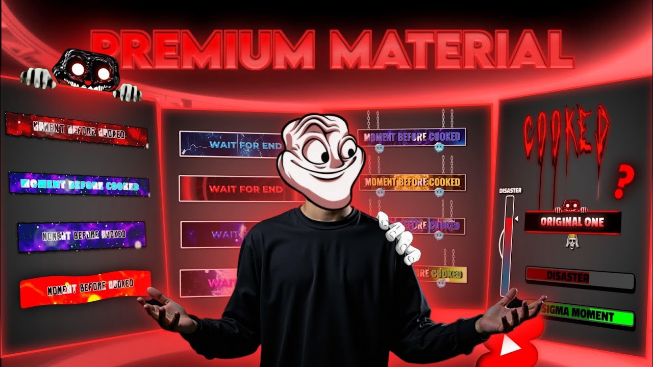 "MEGA VIRAL Troll Face Editing Pack 🔥 (Alight Motion XML) #trollface ...