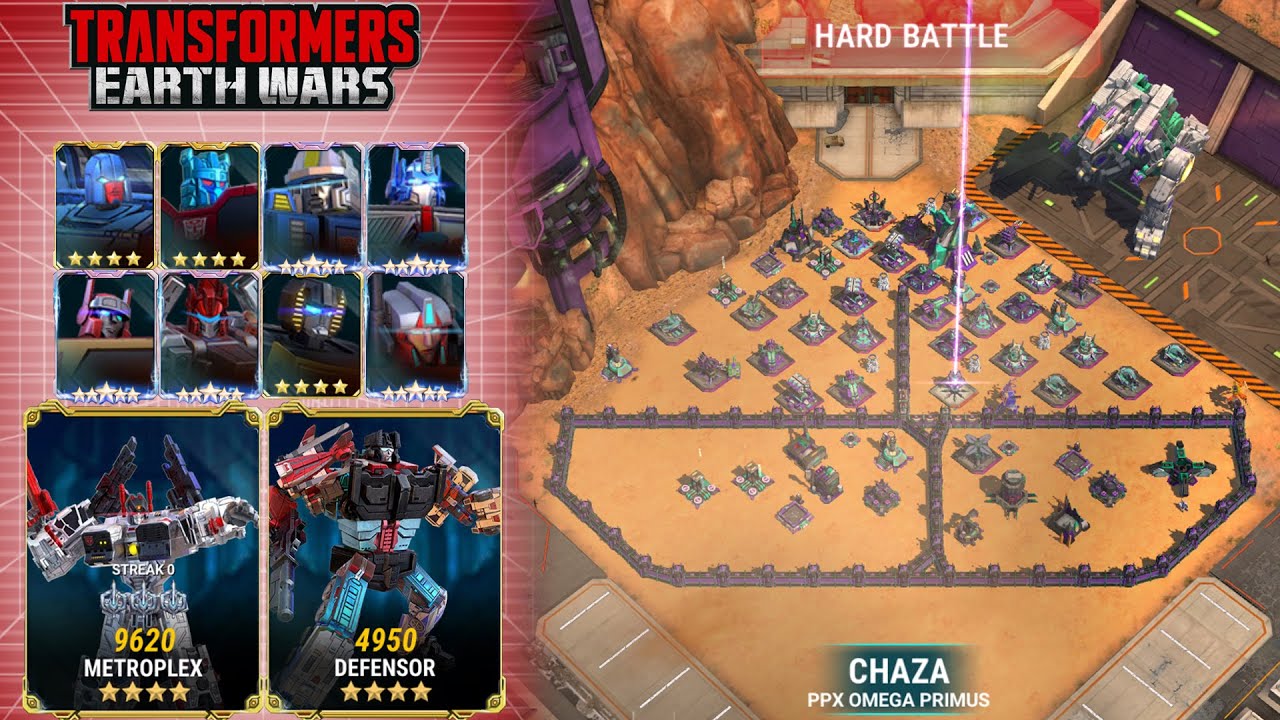 Transformers Earth Wars: Optimus Prime Rush Vs. Chaza (PPX Omega Primus ...