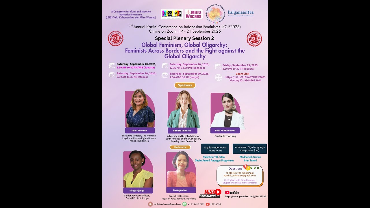 Special Plenary Session 2 KCIF2025 Feminists Across Borders & the Fight ...