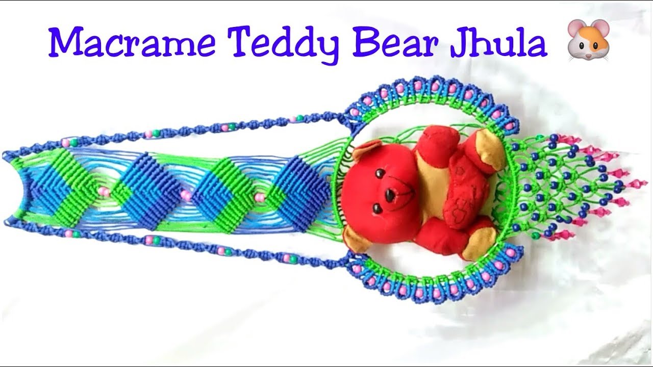 Macrame jhula peacock design/ How to make New Macrame Teddy jhula - YouTube
