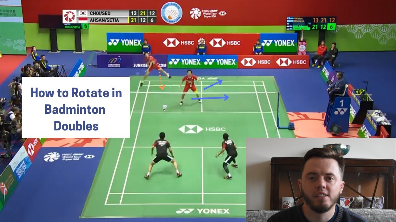 How To Rotate In Badminton Doubles- When to Rotate - YouTube