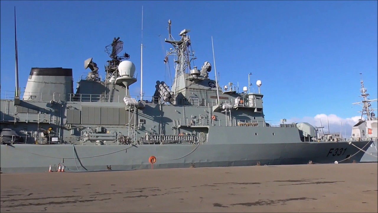 Frigate Álvares Cabral F331 Portuguese Navy Belfast - YouTube