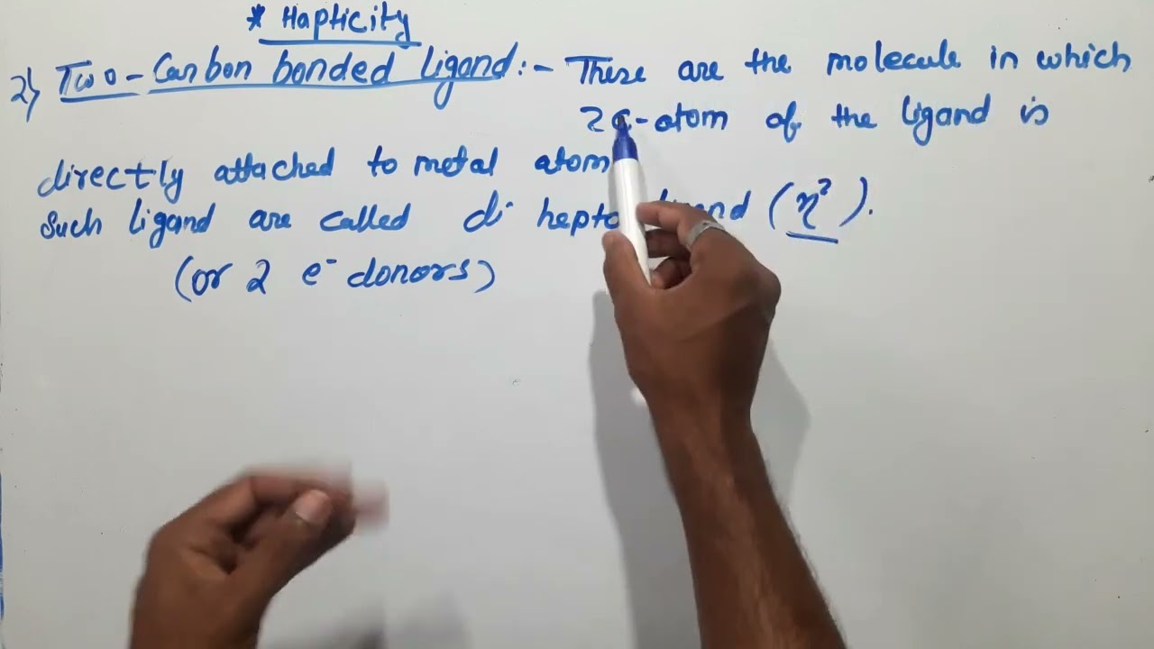 Hapticity of ligand in organometallic chemistry ( bsc 3rd year) - YouTube