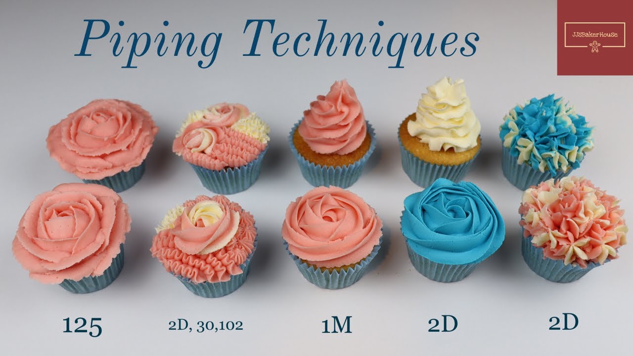 Buttercream Piping Techniques/ How to Pipe a Cupcake - YouTube