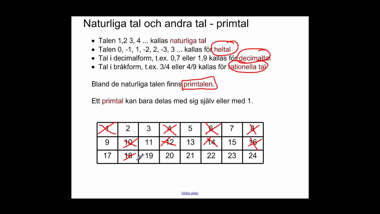 Primtal och andra tal - YouTube