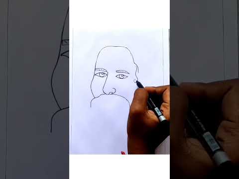 Rabindranath Tagore drawing , how to draw rabindranath Tagore #shorts #rabindranathtagore #drawing