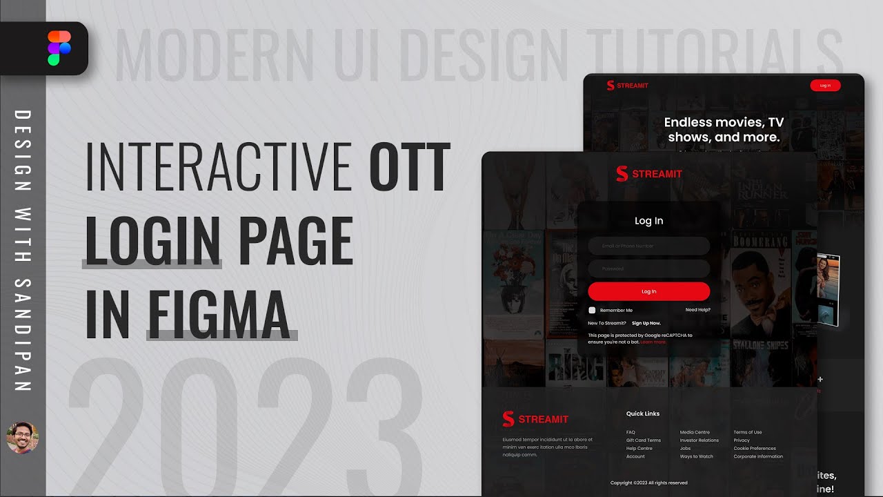 Interactive OTT login page | Modern UI Design 2023 - YouTube