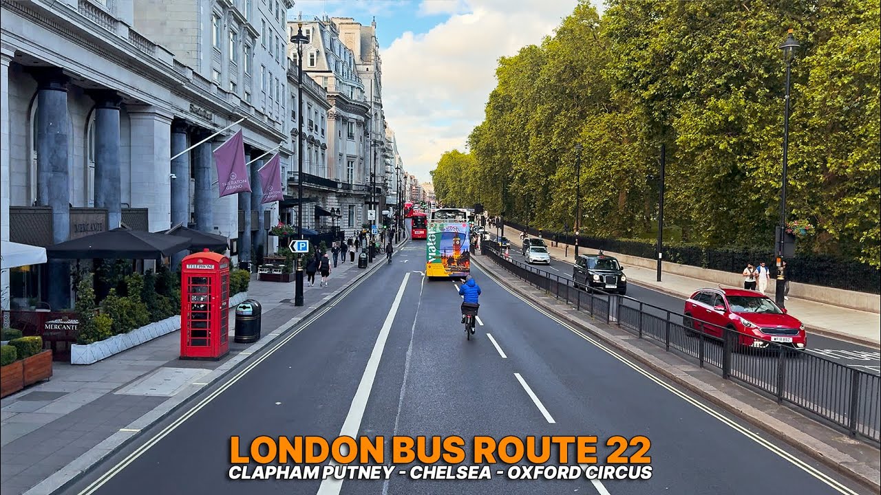 Journey through London: Bus Route 22, Upper-deck bus ride from Putney ...