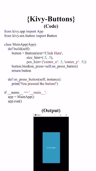 Buttons in Kivy Python || #Kivy Python - YouTube