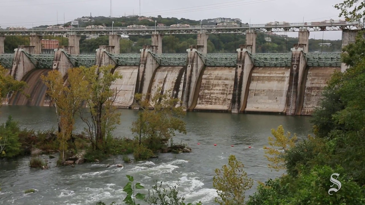 Lower Colorado River Authority opens floodgates at Tom Miller dam - YouTube