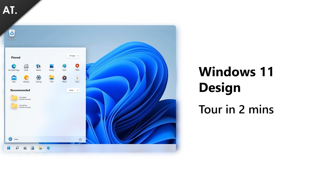 Windows 11 leaked design - YouTube