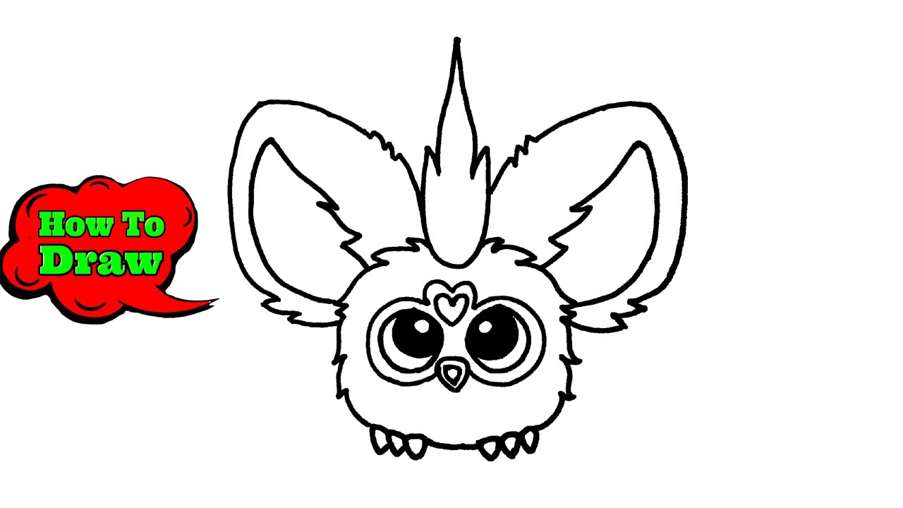 How To Draw a Furby Furblets | Easy Drawing Tutorial for Beginners ...