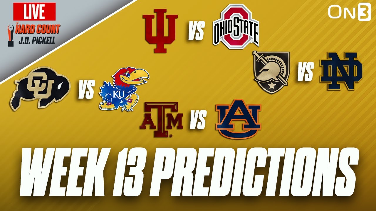 CFB Week 13 Predictions | Ohio State vs Indiana | Colorado vs Kansas ...