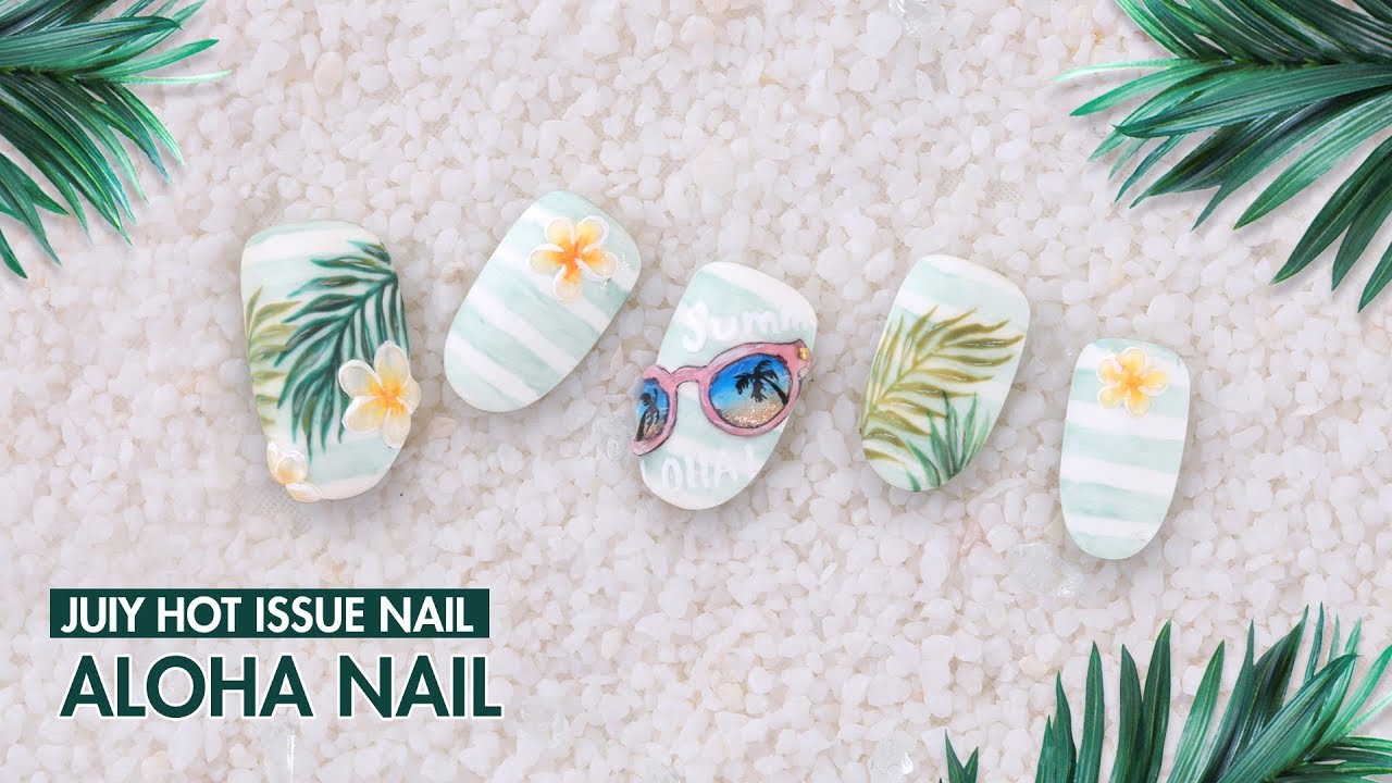 [7월][hot issue nail] 알로하 네일아트 / Aloha Nail Art - YouTube