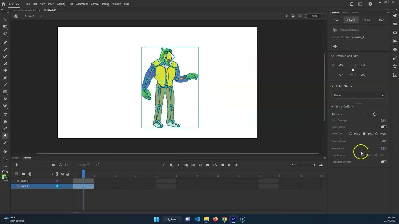 Adobe Animate Asset Warp Rig - YouTube
