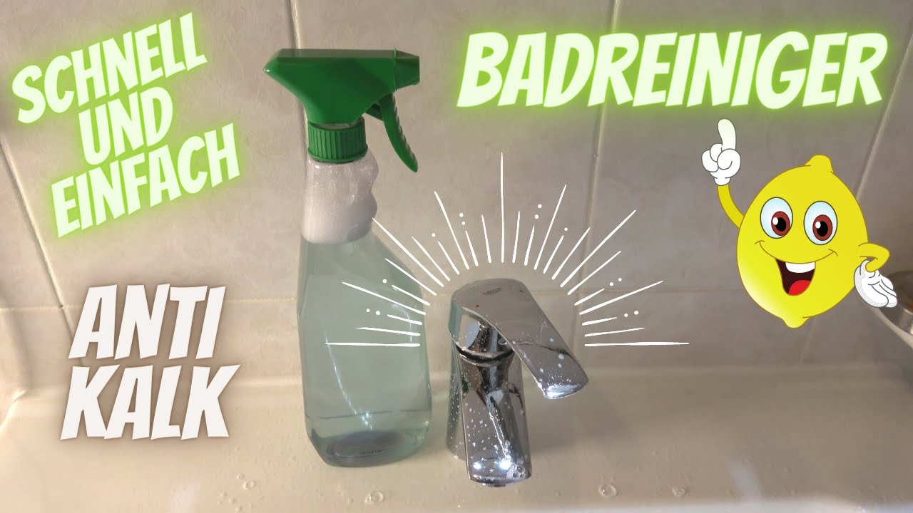 Kalkflecken und Kalkränder im Bad entfernen mit diesem günstigen Spray ...