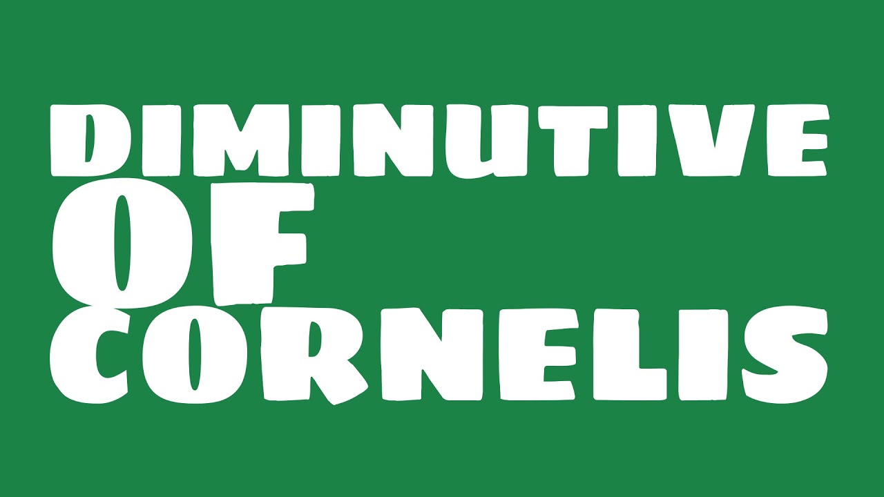 What is the origin of the name Corné? - YouTube