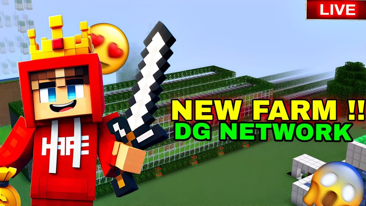 NEW FARM IN DG NETWORK MINECRAFT LIVESTREAM - YouTube