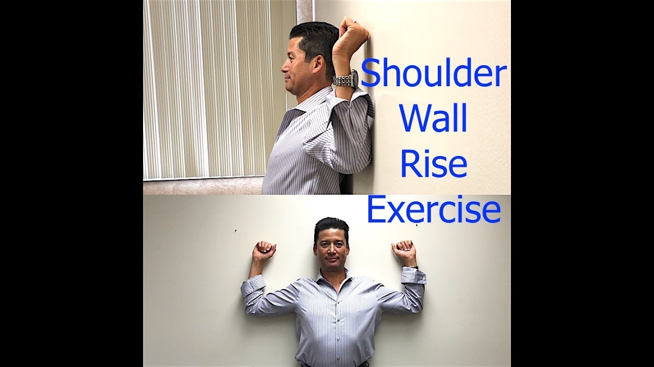 Shoulder Wall Rise Exercise to Help Shoulder/Neck Pain & Posture - YouTube