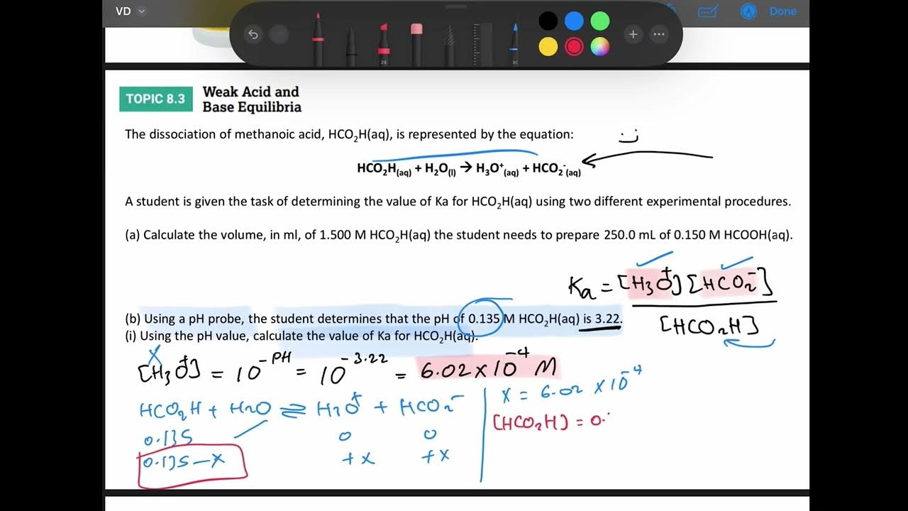 AP Chemistry: 8.3 part 3 || Weak Acid and Base Equilibria - YouTube