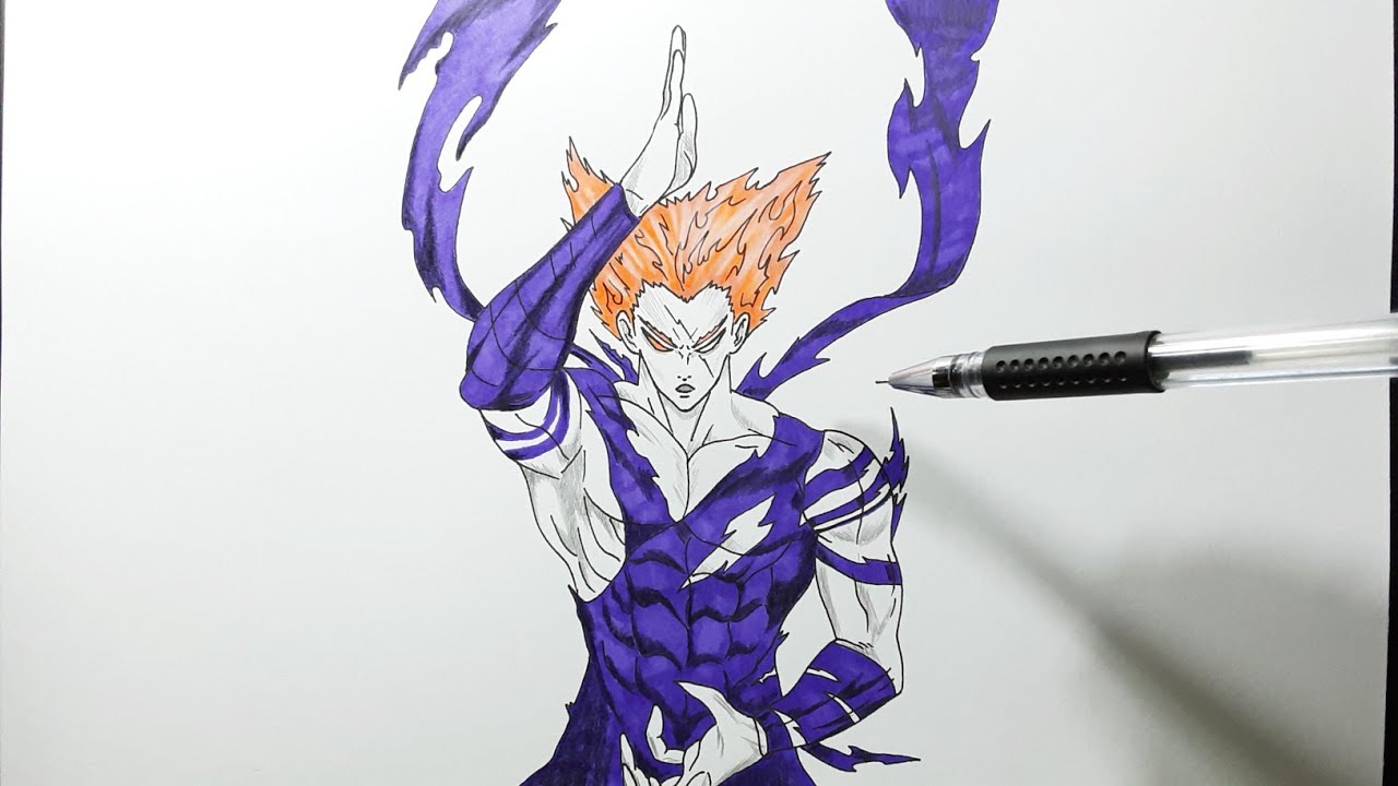 How to draw Garou One punch man | step by step (524) - YouTube