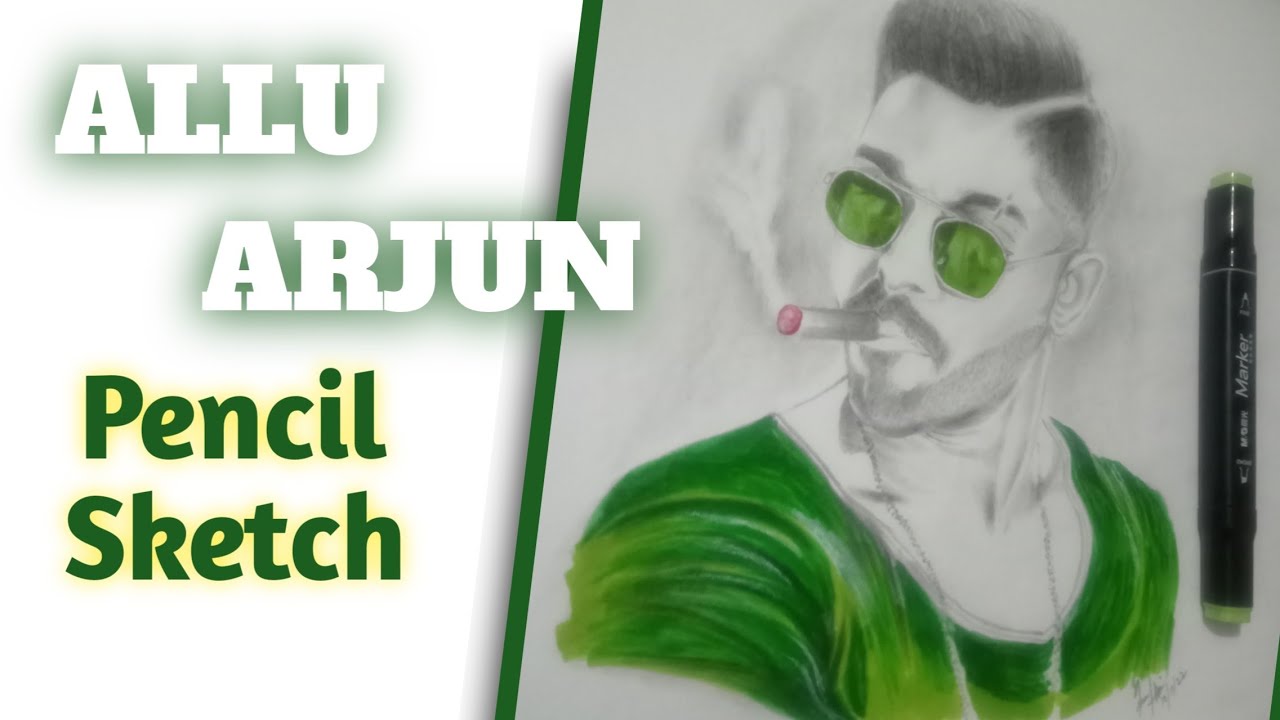 ALLU ARJUN // How to draw Allu Arjun // pencil sketch easy @sfazarts ...