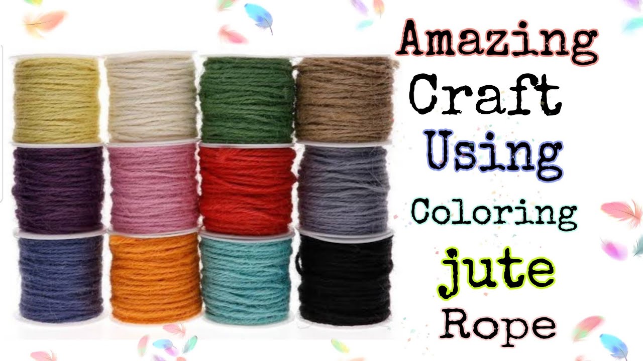 Amazing craft using coloring jute rope - YouTube