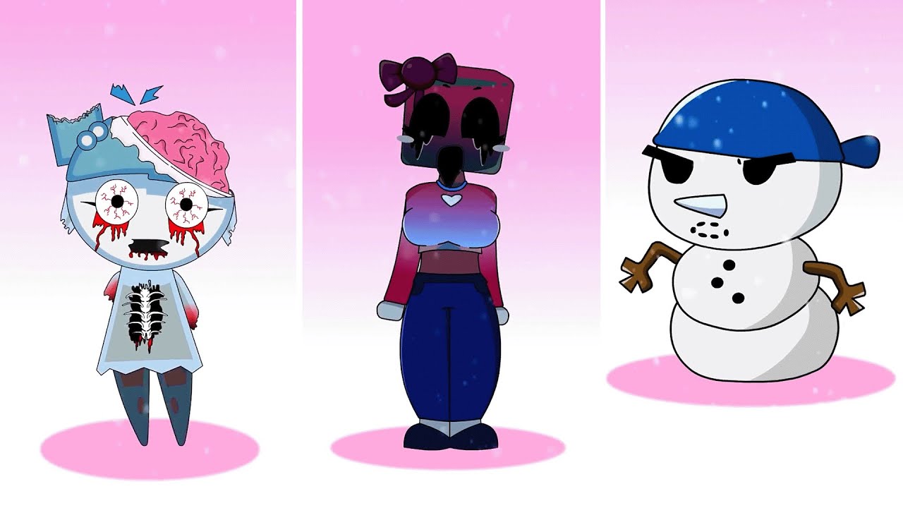 Sprunki Cool As Ice ICIELLA, Lashila Reeves, SNOWMAN Phase 2 VS Phase 3 ...