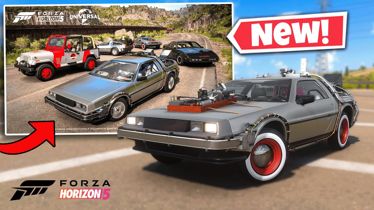 FORZA HORIZON 5 : CAR PACK UNIVERSAL ... 🎥 K2000, JURASSIC PARK, RETOUR ...