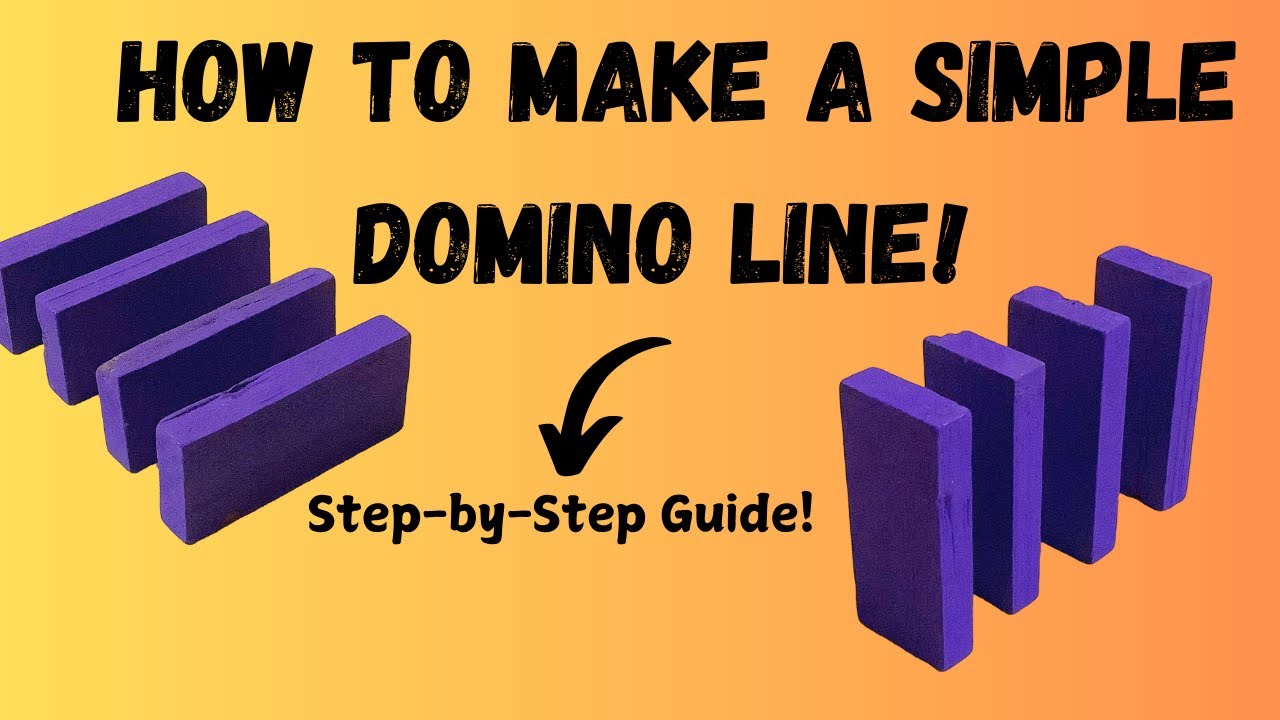How to make a simple domino line! : A step-by-step guide to dominos! ♾ ...