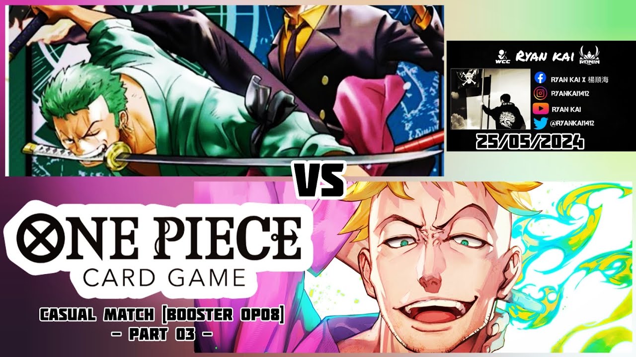 One Piece Card Game Casual Match Booster OP08 (Part 03) - Roronoa Zoro ...