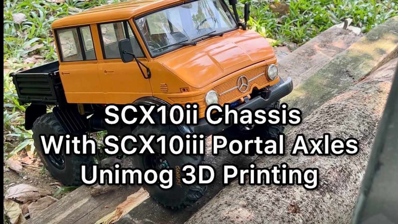 3d printing Unimog SCX10 RCRUN80 Mitsubishi Pajero D110 D90 series 3 ...