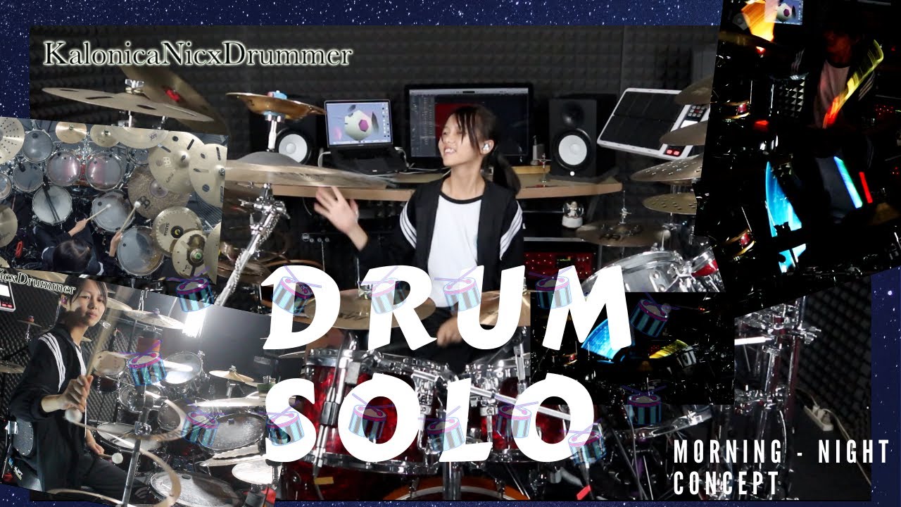 KALONICA NICX DRUM SOLO (14 yo) ~ 24/7 - YouTube
