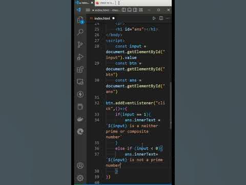 check prime number #shorts #html #css #javascript - YouTube