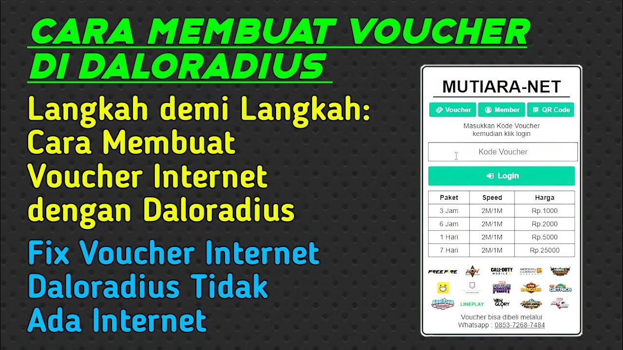 Cara Membuat Voucher Hotspot di Daloradius untuk Pemula (2024) - YouTube