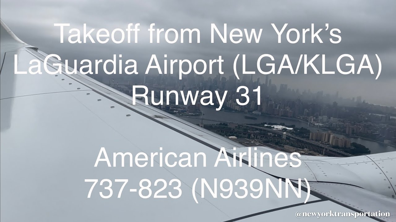 Takeoff from New York’s LaGuardia Airport (LGA/KLGA) runway 31 on ...