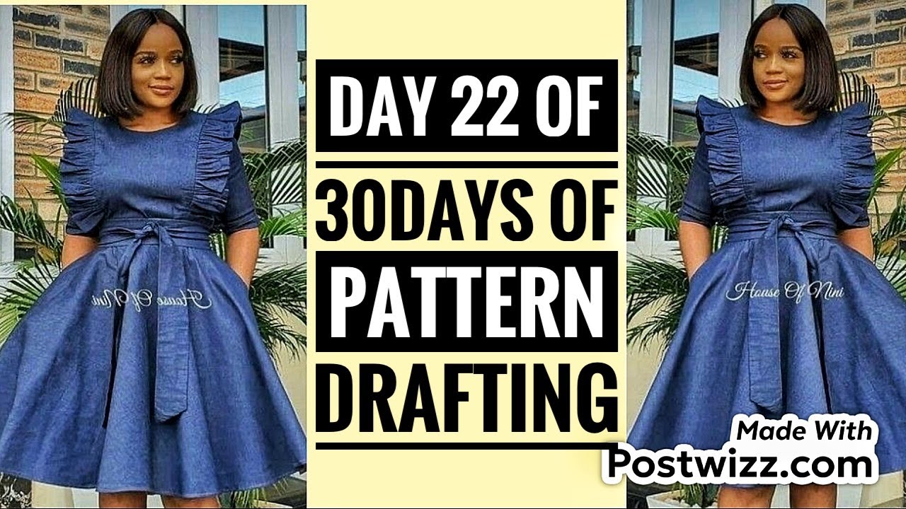 How to draft a pattern for a this beautiful dress #patterndraft # ...